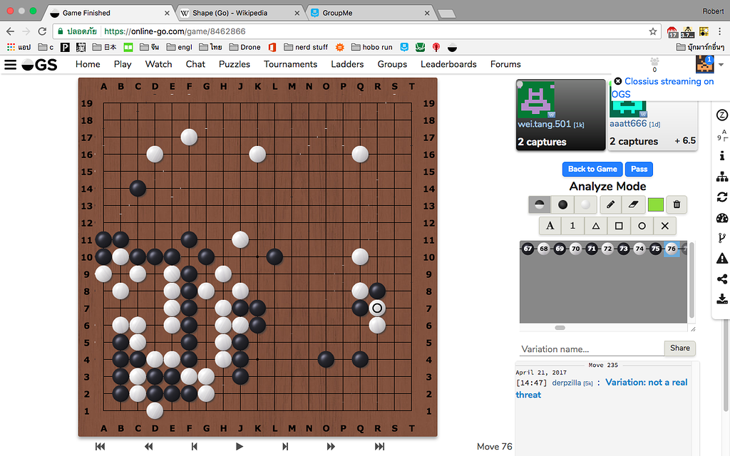 Minor graphics bug, tiny black/white lines - Bug report - Online Go Forum
