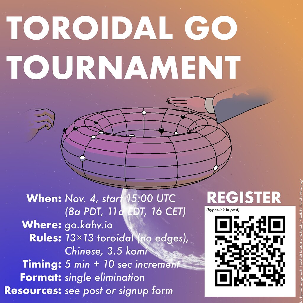 Toroidal Go Tournament on November 4 - signup link inside - Tournaments ...